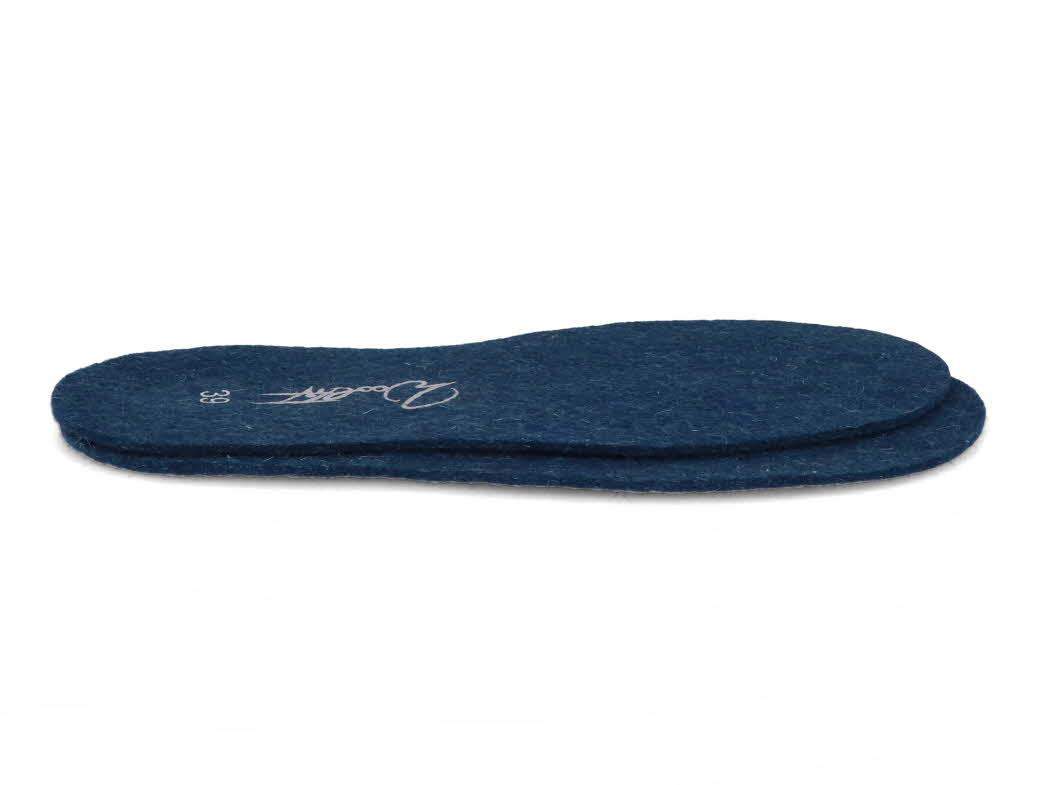 3mm Natural Felt Insoles | WoolFit | blue --> Boiled Wool and Haflinger ...