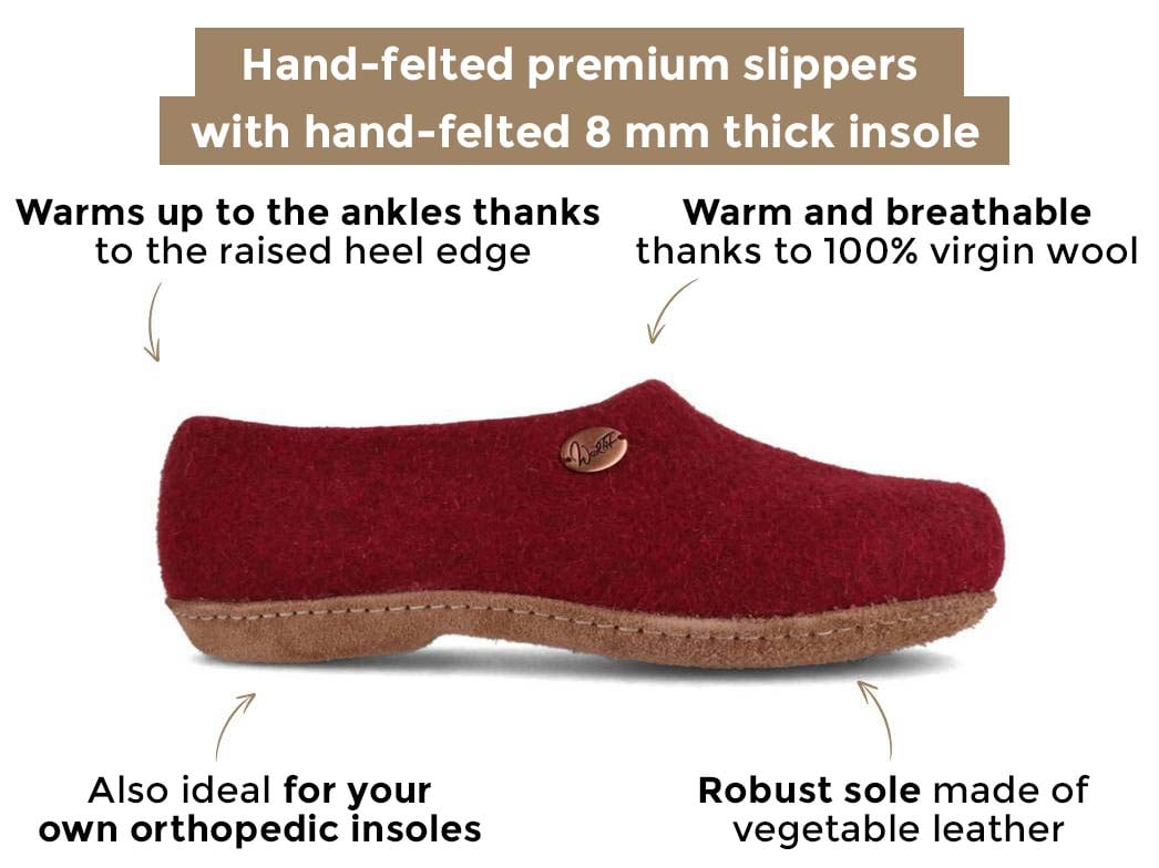 WoolFit® closed heel Clogs ´Classic´, many Sizes