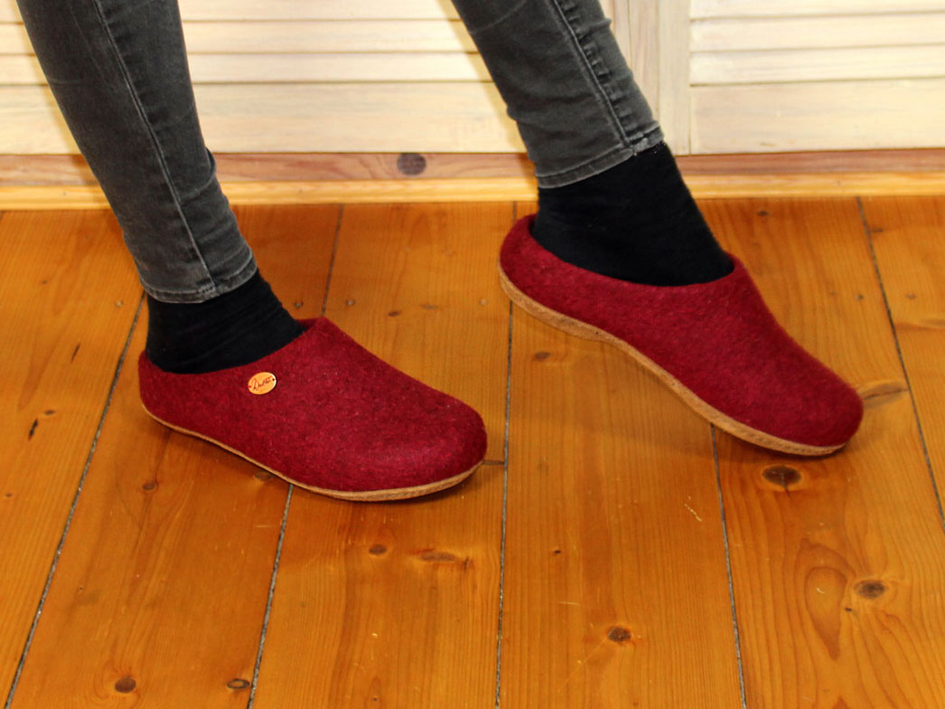 WoolFit® hand-felted slippers ´Classic´, many Sizes & C
